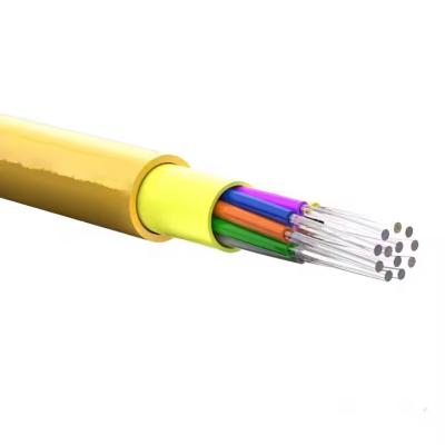 China 6 8 12 Core Indoor Distribution Fiber Optic Cable | OM1 OM2 OM3 OM4 OM5 Multimode GJFJV Tight Buffered Cable for sale