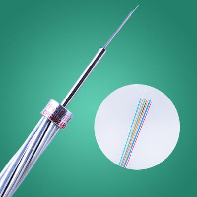 China OPGW Ground Wire Cable 36  48 72 144 288  Core For Tower 220KV Line Construction for sale