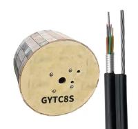 China GYTC8S Figure 8 Armoured 24 Core Single Mode Outdoor Aerial Self-Supporting Fiber Optic Cable for sale
