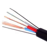 China Photoelectric Composite Hybrid Optical Fiber Cable GYXTW RVV Armoured 12 Cores with Power Cable for sale