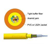 China GJFJH Indoor Optic Fiber Cable Tight Buffer 2 4 12 24 Core SM MM OM1 OM2 For Networking for sale