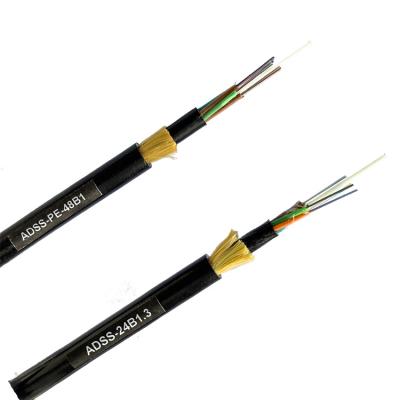 China PE Single Jacket ADSS Cable 48 Core 96 Core G652D for Networking for sale
