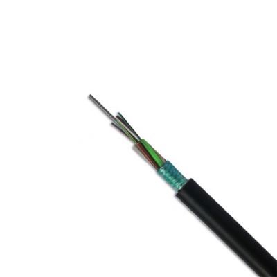 China GYTS 24 Core G652D Steel Tape Armored Fiber Optic Cable Black PE Jacket Outdoor Direct Burial High Crush Resistance for sale