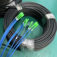 China Pre-connected 1 Core G657A1 FTTH Drop Cable Patch Cord with SC UPC APC Connectors 50M 100M for sale
