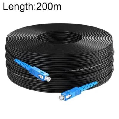 China 1 Core G657A1 FTTH Drop Cable Patch Cord with SC Connector Single Mode Fiber Jumper for sale