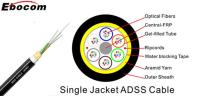 China All Dielectric Self Supporting Fiber Optic Cable Single Jacket ADSS 12  24 48 Core For Communication for sale