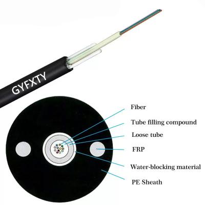 China GYFXTY 12Core Outdoor FTTH Ground Drop Cable Central Loose Tube All-Dielectric Fiber Optic Cable for sale