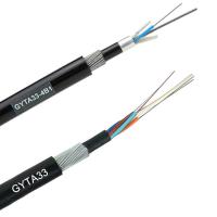 China High Strength GYTA 24 Core Aluminum Tape Armored Fiber Optic Cable PE Sheath for Outdoor Long Distance Use for sale