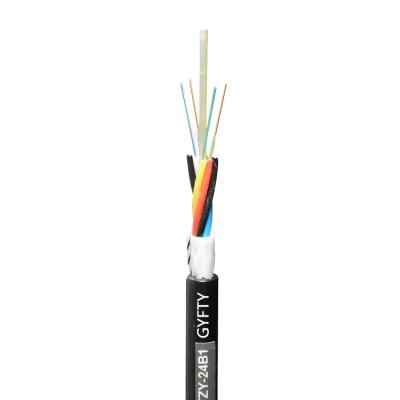 China 4~144 Core GYFTZY Flame-Retardant Non-Metallic Fiber Optic Cable for sale