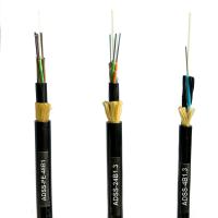 China ADSS Double Jacket All Dielectric Self Supporting Fiber Optic Cable 24 Core For Internet Communication for sale
