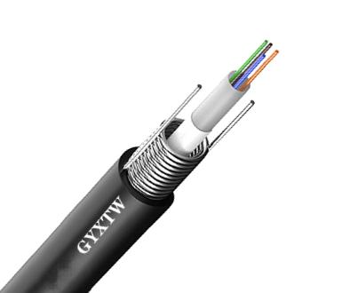 China GYXTW 4 Core Single-Mode Outdoor Fiber Optic Cable With Steel Tape Armored for sale