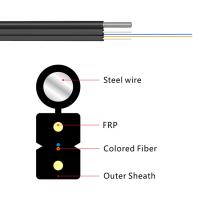 China FTTH Outdoor Drop Cable GJYXFCH 2 Core G657A1 with Steel Wire Messenger for sale