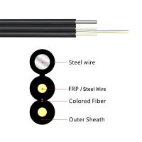 China FTTH Outdoor Drop Cable GJYXFCH 2 Core G657A1 with Steel Wire Messenger for sale