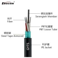 China GYTS Light Armored Fiber Optic Cable with Single Mode G652D 12 24 48 Core and PE Jacket for Outdoor Duct Installations for sale