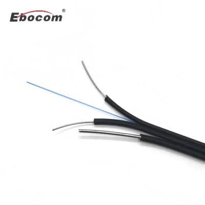 China GJYXCH Outdoor Drop Cable 1 Core G652D Fiber with 3 Steel Wire Strength Members for sale