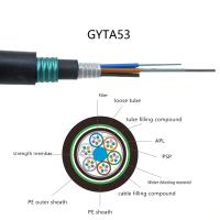 China GYTA53 48 Core Fiber Optic Cable - Double Armored Direct Burial G.652.D for sale