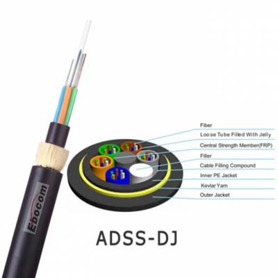 China ADSS Fiber Optic Cable 36 Core SM Double Jacket For Internet Communication for sale
