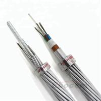 China OPGW Optical Ground Wire Fiber Optical Cable 48 Hilos Core For Aerial Comunicacion Use for sale
