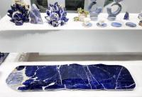 China Luxury Stone Brazil Cloisonne Natural Blue Marble Plate and Cup for Table Serving Tray , Storage Tray , Tea Tray for sale