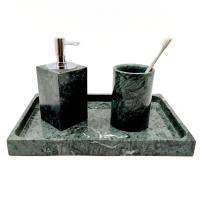 China Pradas Verde Green Stone Bathroom Sets Sustainable With Customized Size for sale