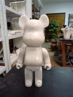 China Fancy Decorative Customized Marble Crafts Violent Bear BearBrick Statue Ornaments Marble for Home Decoration for sale
