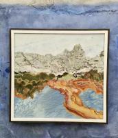China Modern Luxury Stone Art Painting Natural Artistic Design For Interior Decoration for sale