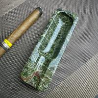China Natural Green Marble Ashtray Luxury Stone Customized For Home Smoking for sale