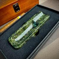 China Natural Green Marble Ashtray Luxury Stone Customized For Home Smoking for sale