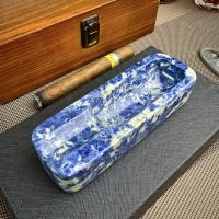 China Brazil Bolivian Blue Marble Cigar Ashtray Polished Surface Finished With Elegant Design for sale