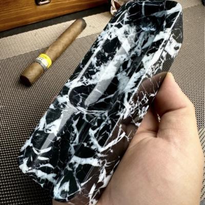 China France Marble Luxury Ashtray Napoleon Black High Durability For Smoking for sale