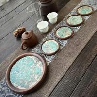 China Luxury Brazil Green Marble Plate Corrosion Proof High Durability for sale