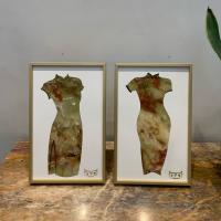 China Exquisite Marble Qipao Art | Handcrafted Natural Stone Vintage Chinese Décor Sculpture for sale