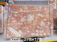 China Natural Personalized Italian Bvlgari Pink Marble Slab Pink Marble Flooring for sale