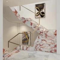 China Natural Personalized Italian Bvlgari Pink Marble Slab Pink Marble Flooring for sale