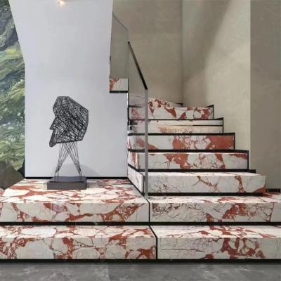 China Natural Personalized Italian Bvlgari Pink Marble Slab Pink Marble Flooring for sale