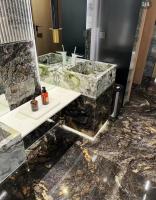 China Brazil Platinum Diamond Marble Luxury Stone Book-match Background Feature Wall Luxurious Flooring Stone for sale
