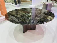 China Handcrafted Brazil Natural Marble Table Platinum Diamond Luxury Modern Dining Table for sale