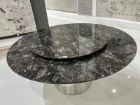 China Handcrafted Brazil Natural Marble Table Platinum Diamond Luxury Modern Dining Table for sale