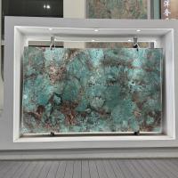 China Brazil Amazon Green Marble Luxury Stone Book-match Background Feature Wall Luxurious Flooring Stone for sale