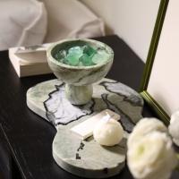 China Luxury Stone Cold Emerald Jade Ice Green Marble Plate and Bowl for Table Serving Tray , Storage Tray for sale