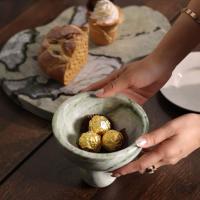 China Luxury Stone Cold Emerald Jade Ice Green Marble Plate and Bowl for Table Serving Tray , Storage Tray for sale