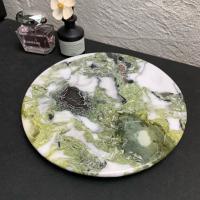 China High Performance Round Marble Plate Wear Resistant Stone Cold Emerald Jade Ice Green Marble for sale