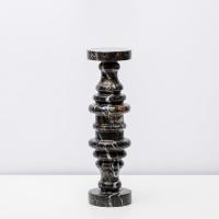 China Natural Nero Margiua Marble Candle Pedestal Custom Craft Marble With Minimalist Design for sale