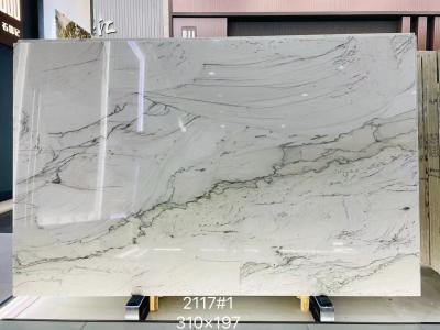 China Brazilian Fish - Belly White Marble Luxury Stone Book-match Background Feature Wall Luxurious Flooring Stone for sale