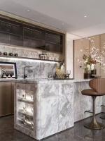 China Brazilian Abrasion Resistant Polished Marble Sheet For Kitchen White Rock Marble Slab for sale