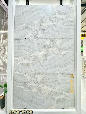 China Italy Alpine White Marble Luxury Stone Book-match Background Feature Wall Luxurious Flooring Stone for sale