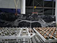 China Brazilian Cosmic Black Marble Luxury Stone Book-match Background Feature Wall Luxurious Flooring Stone for sale