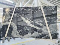 China Brazilian Cosmic Black Marble Luxury Stone Book-match Background Feature Wall Luxurious Flooring Stone for sale