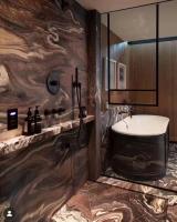 China Italy Purple Portoro Marble Luxury Stone Book-match Background Feature Wall Luxurious Flooring Stone for sale