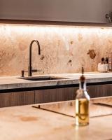 China Italian Monet Garden Marble Luxury Stone Book-match Background Feature Wall Luxurious Flooring Stone for sale